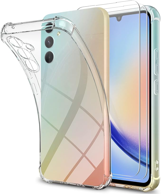 Samsung Galaxy M15 Transparent Clear Slim Soft TPU Cover With Bumper