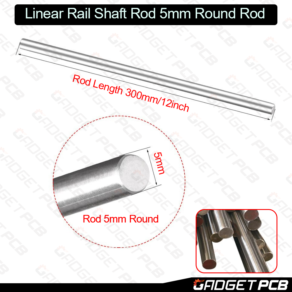 Linear Rail Shaft Rod 5mm Round Rod Length 150mm 200mm 250mm 300mm / 6 ...