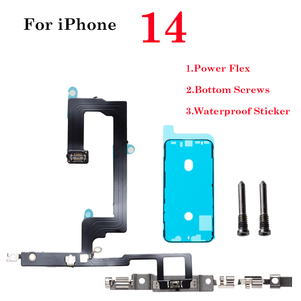 New Mute ON OFF Switch Power Volume Button Flex Cable Ribbon + Bottom ...
