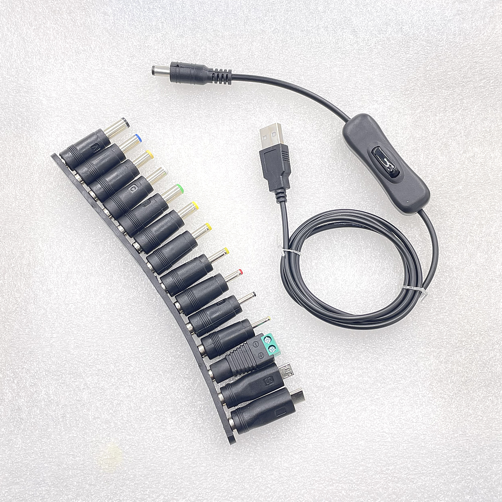 BeginnerBer Universal USB to 5V DC Power Cord Switch Charging Cable 5 ...