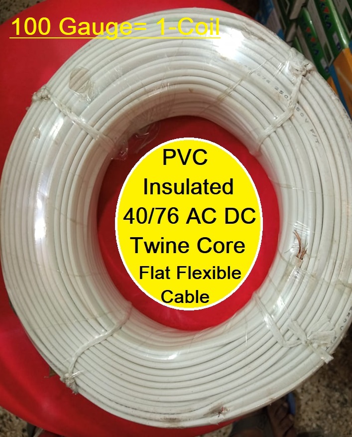 DOUBLE Insulation 1-Coil 40/76 Electrical Cables COPPER CONDUCTOR PVC ...