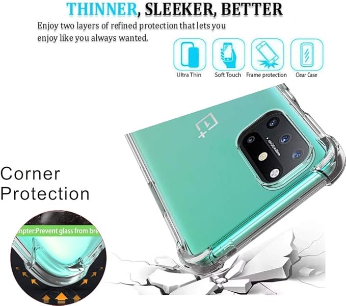 Oneplus 8T Soft Tpu Back Case – Flexible, Transparent, Shockproof Cover ...
