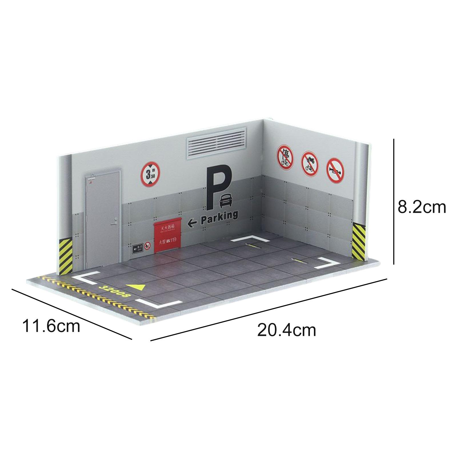 1/32 Scale Die-cast Car Garage Display Stand, Thick PVC Mini Car Garage ...