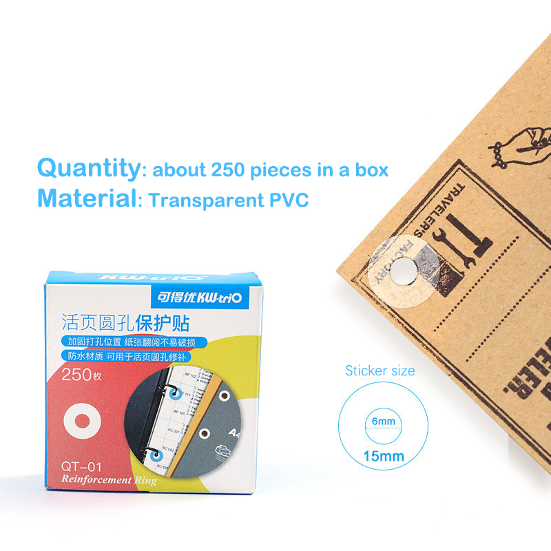 Hole Punch Protector Labels Loose Leaf Book Protection Hole ...