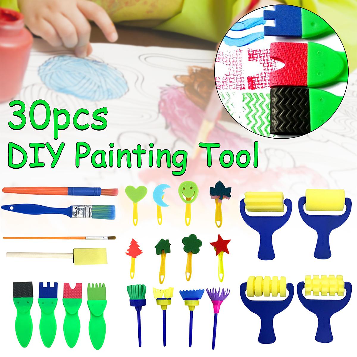 Children's Crafts 30Pcs Kid Sponge Paint Roller Child Toy Preschool Art ...