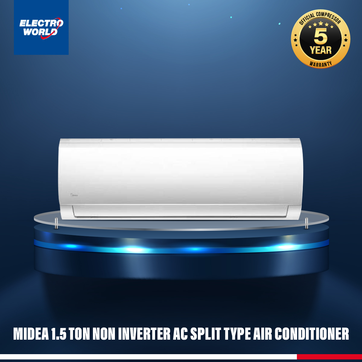 Midea 1.5 Ton Non Inverter Ac Split Type Air Conditioner 5 Year ...