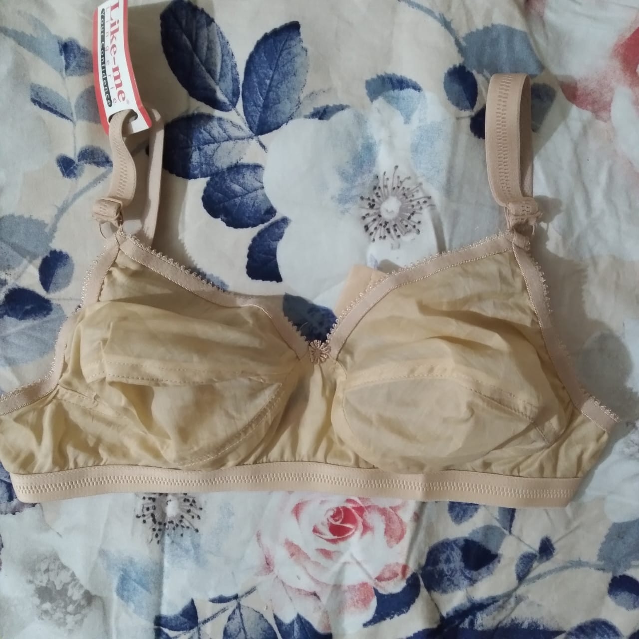 Women's Pure Cotton Bra Comfortable Underwear Breathable Seamless ...