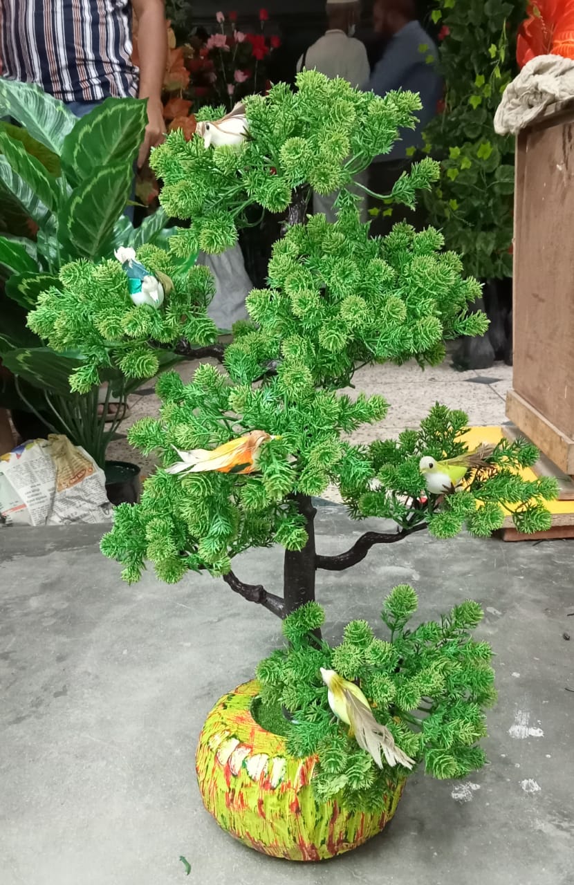 Artificial Plastic Plant Tree - - Home Decoration Item | Daraz.com.bd