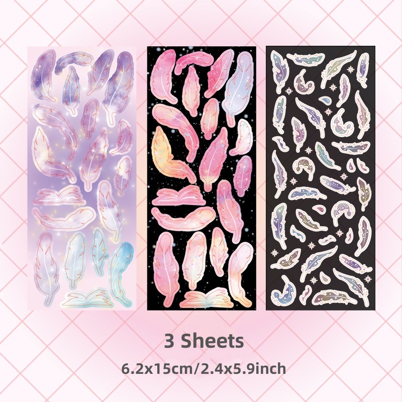 RHS Online 3PCS Colorful Party Series PVC Stickers Waterproof Album ...