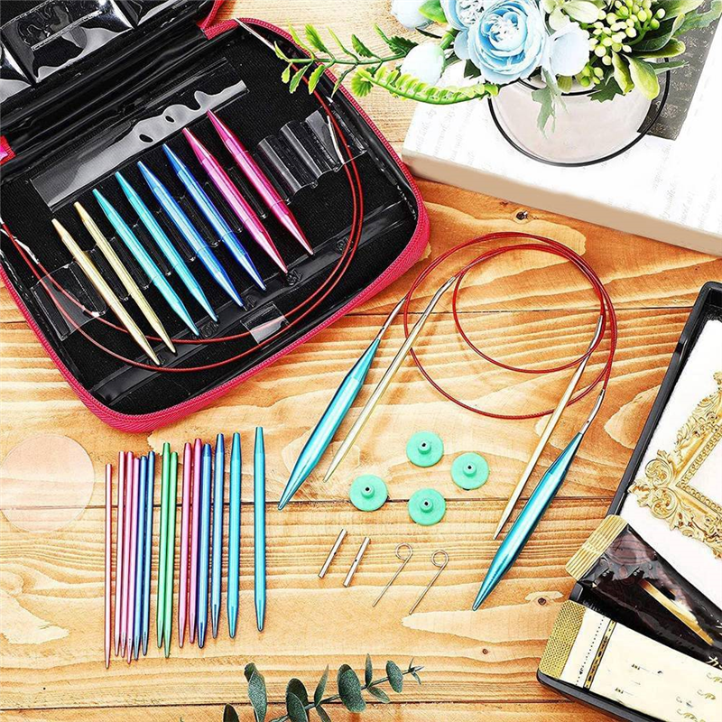 26 Pieces Crochet Needles Set 13 Size Interchangeable Crochet Needles ...