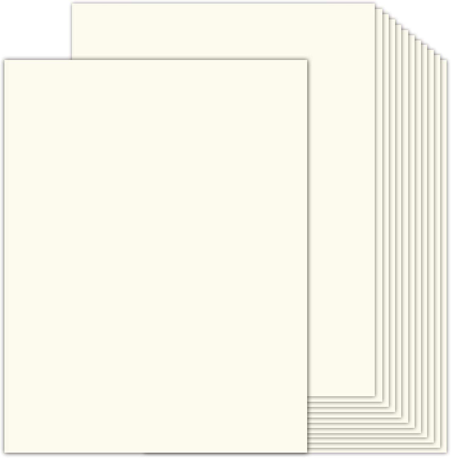 (100 and 50) Sheets Cream Cardstock 8.5 x 11 Ivory Paper, Goefun Off ...