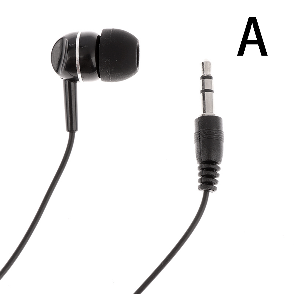 Universal Black 50cm 3.5mm Single Side Mono Earphone In Ear Earbud ...