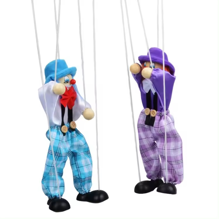 Pinocchio toy Cross wooden puppets pulling string dolls kids toy ...