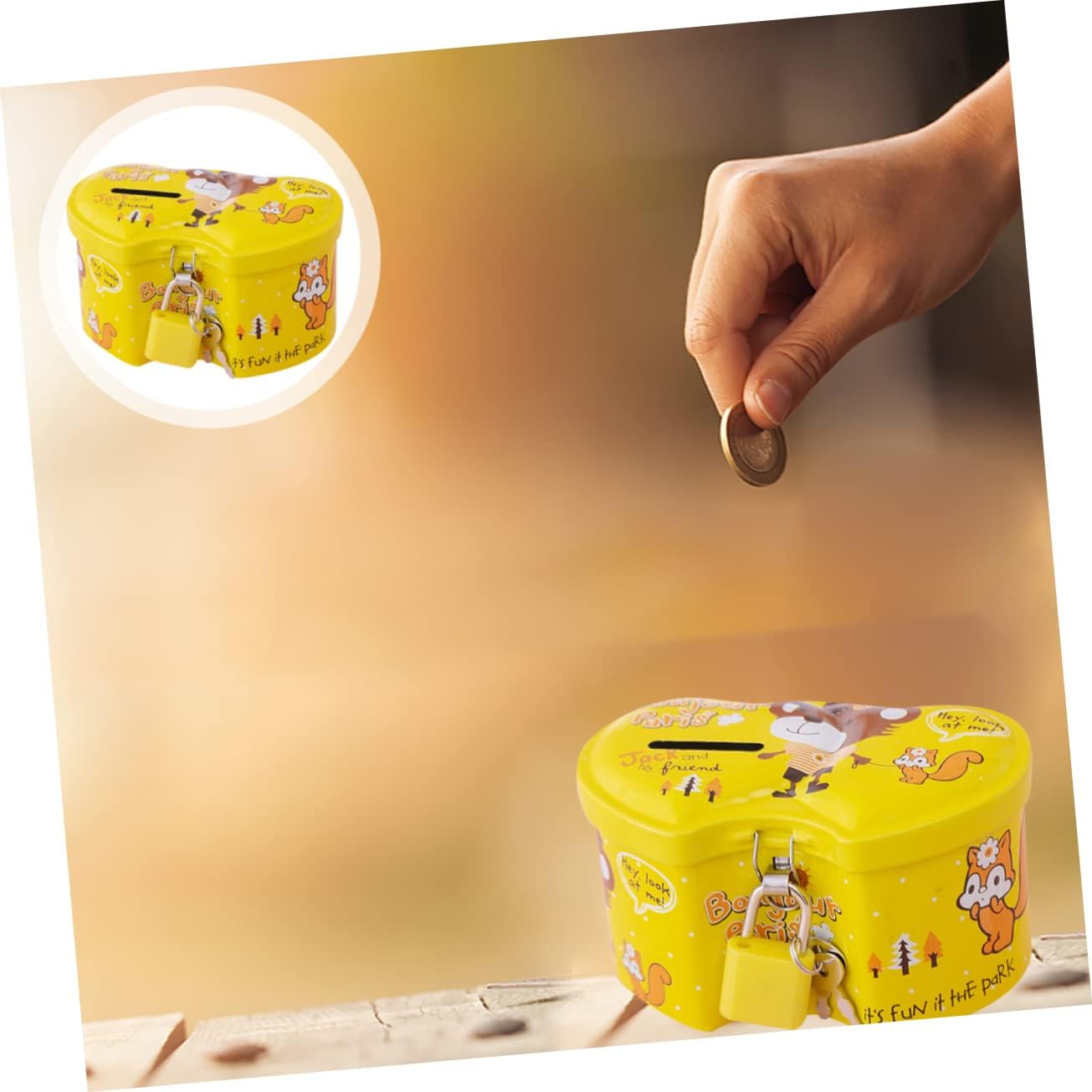 Kids Coin Bank Money Saving Bank with Lock Gift Containers Savings ...