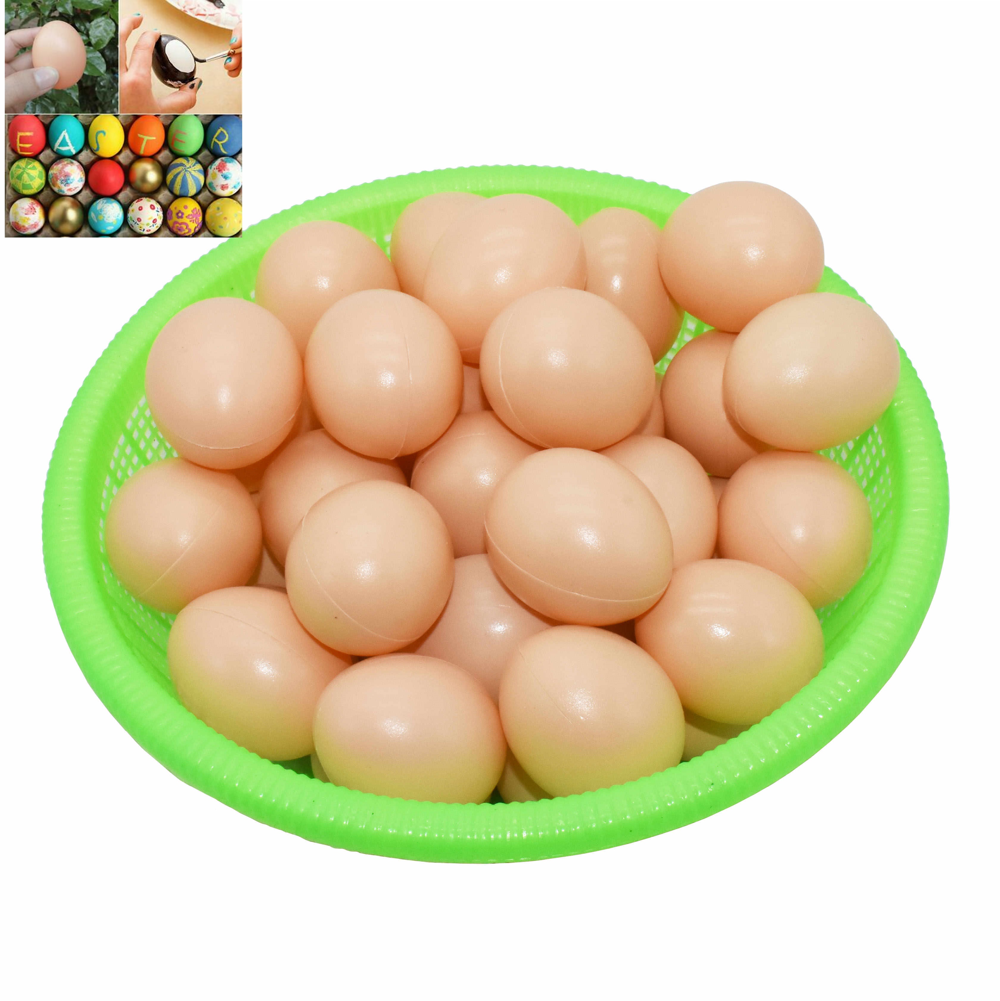12pcs Artificial Nest Egg Fake Food Dummy House Decor Plastic Egg Toy ...