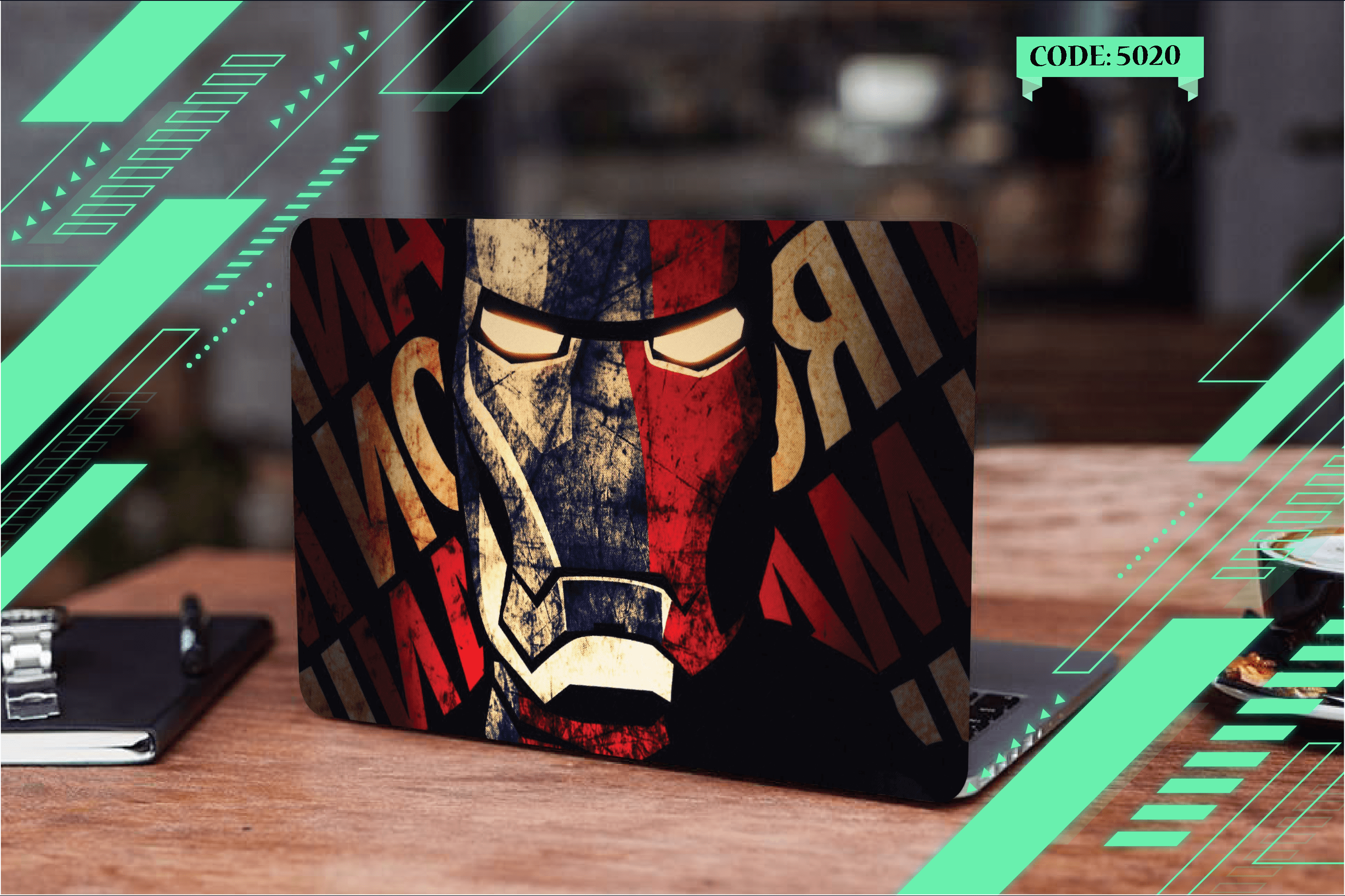 Iron Man Design Laptop Sticker | Daraz.com.bd