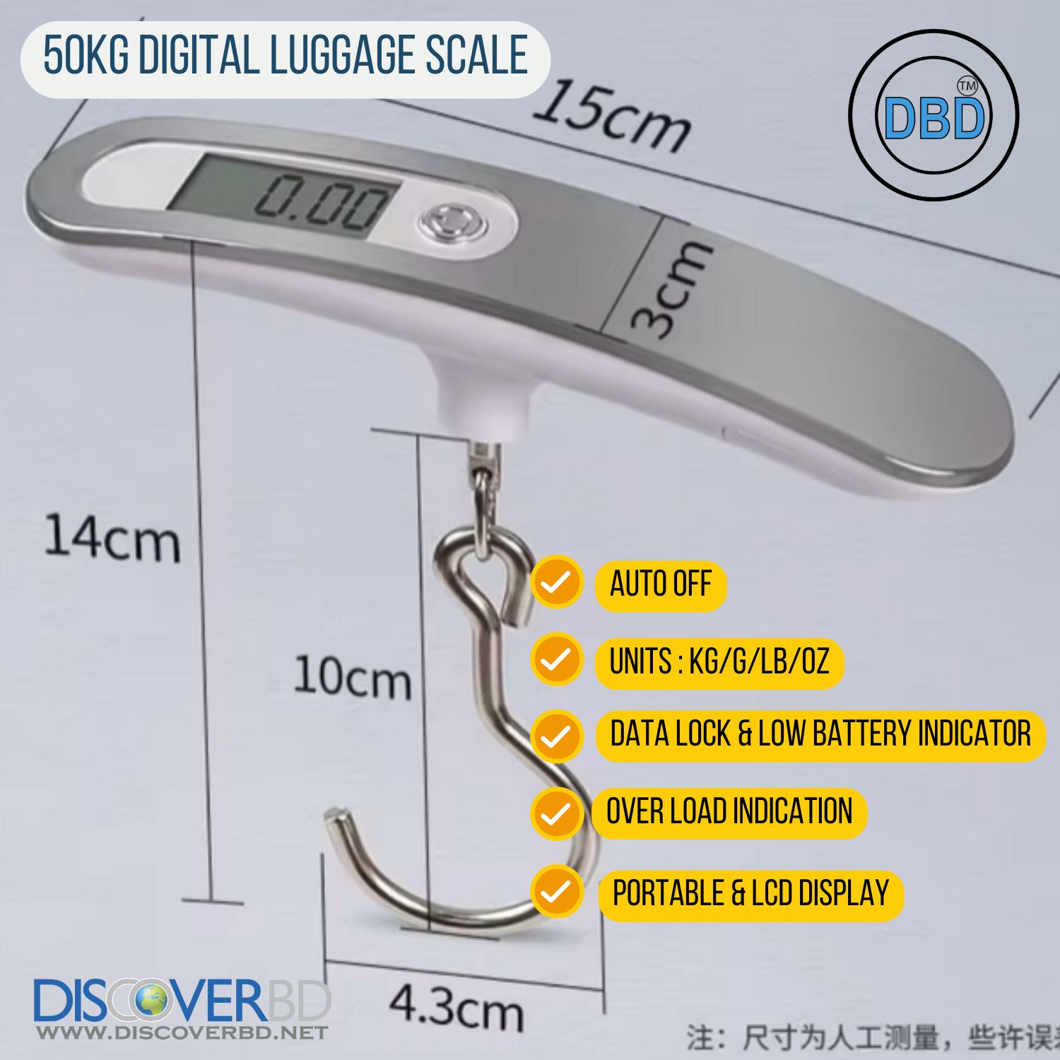 Digital Luggage weight Scale 50Kg | Daraz.com.bd