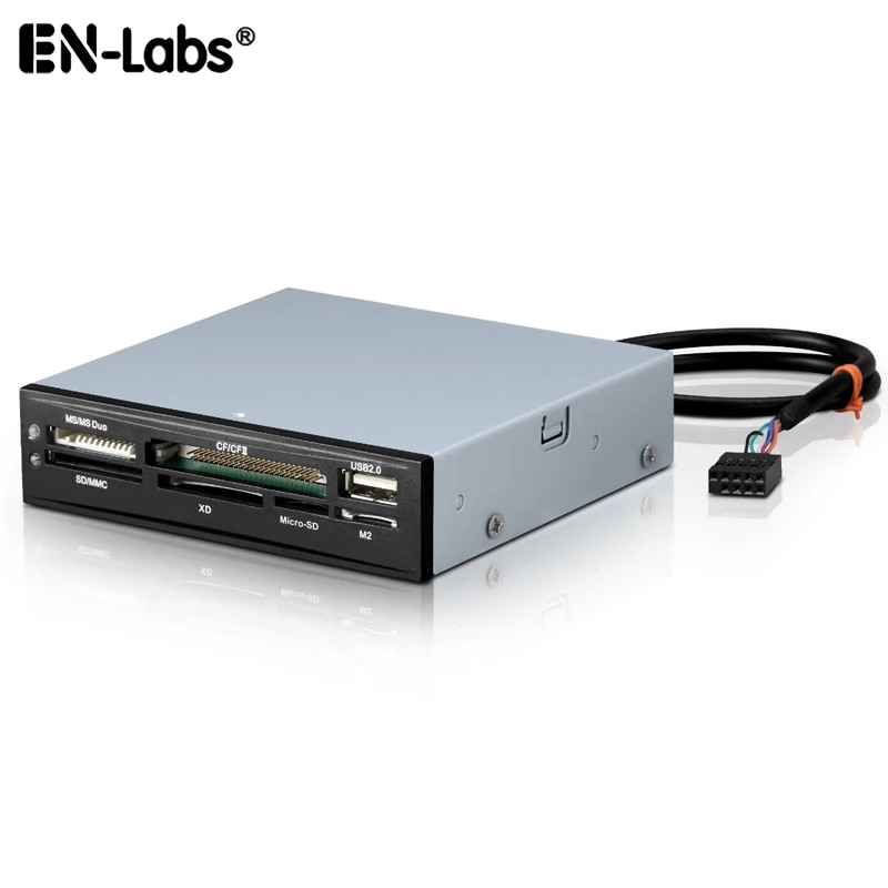 USB 2.0 Card Reader Hub 3.5 Front Panel TF Flash MiniSD Micro SD Card ...