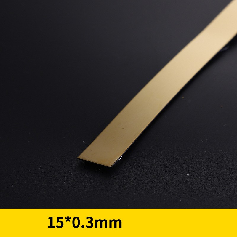 5M Stainless Steel Flat Decorative Strips Self-adhesive Edge-receiving ...
