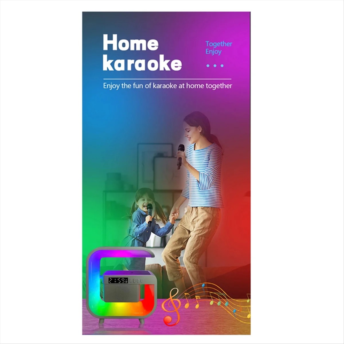 G3 Mini Smart Light Bluetooth Speaker Colorful Lights Clock Wireless ...