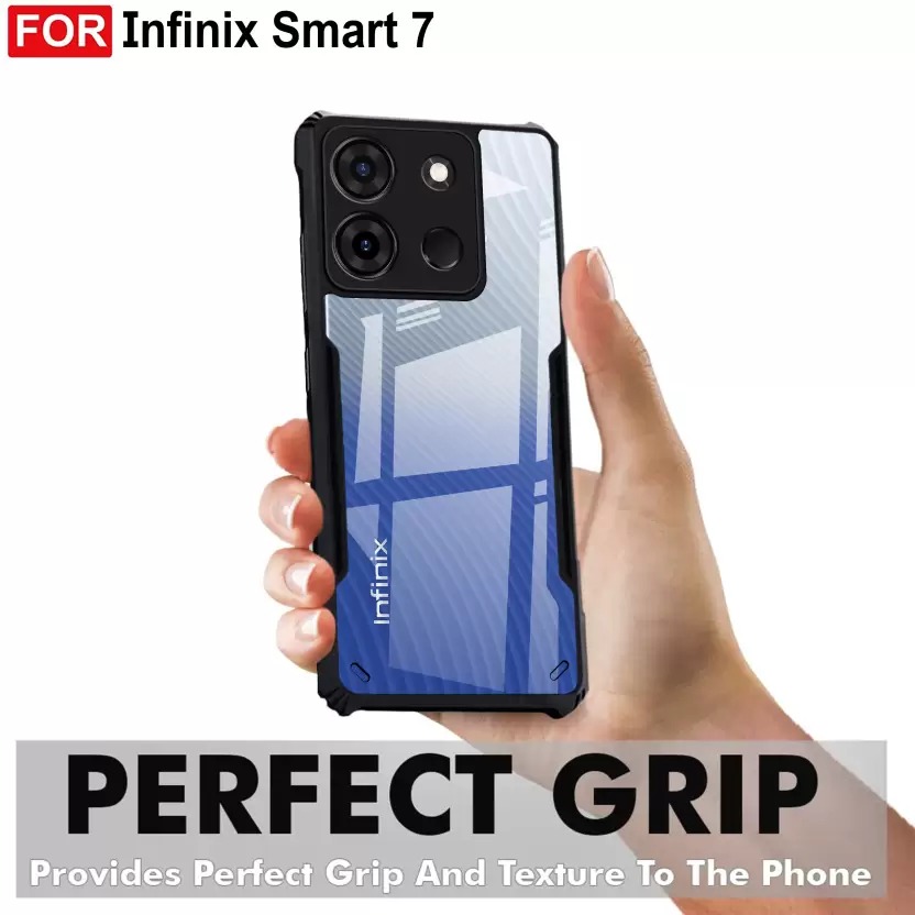 Back Cover for Infinix Smart 7 (Black, Transparent) | Daraz.com.bd
