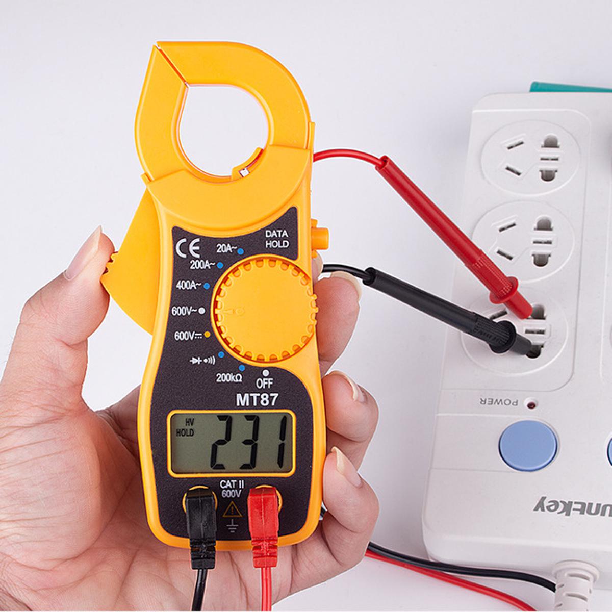 MT87 Digital Clamp Meter With Auto Range System LCD MT87 Clamp Multimeter AC 20A~400A Clamp ...