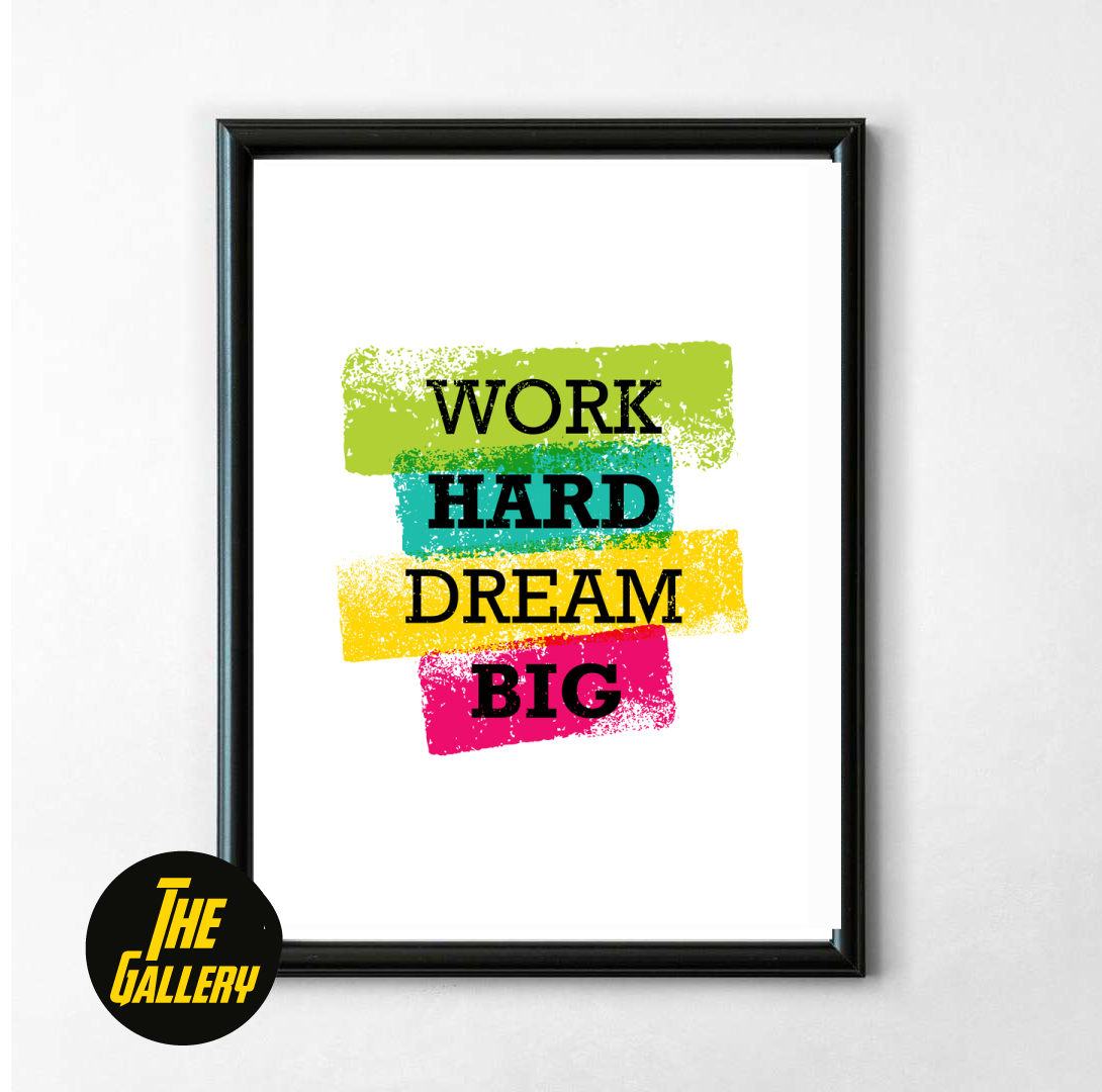 Use Hard Dream Big Fiber Art Photo Frame for Inspirational Quotes in ...