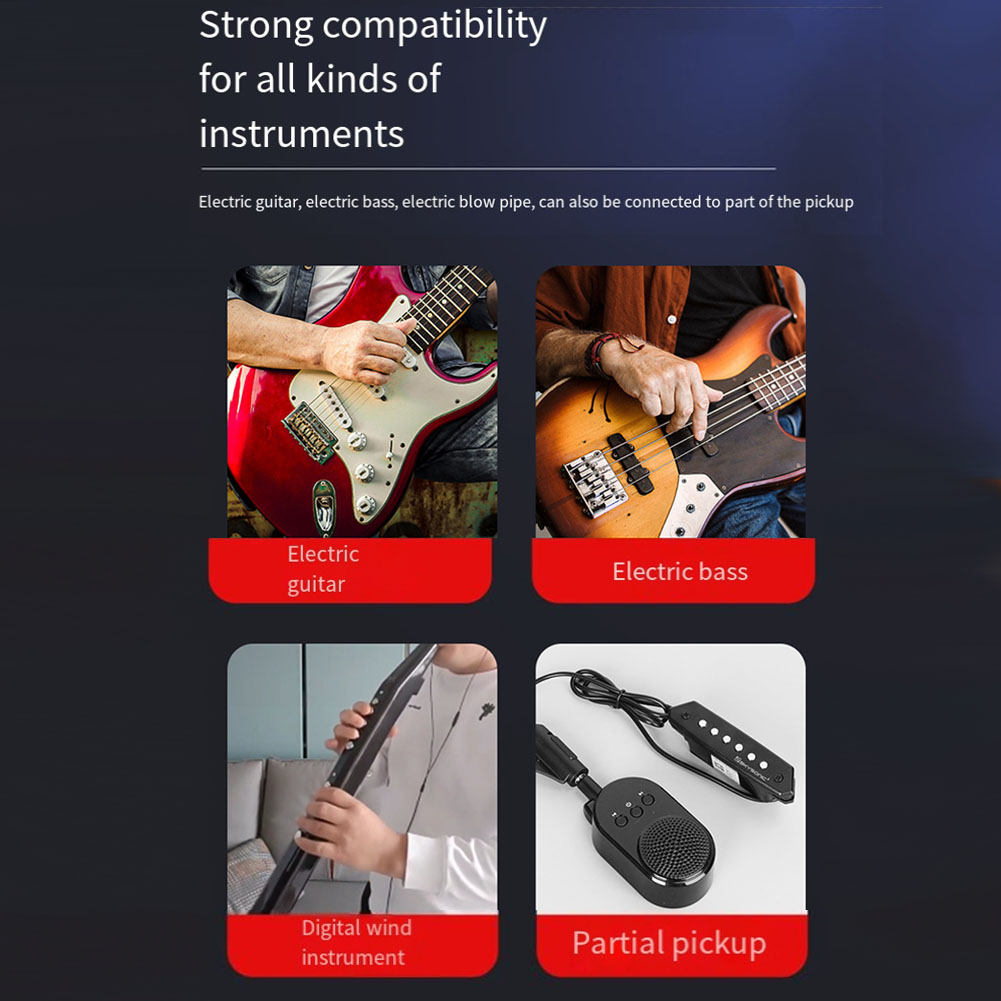 1 PCS Mini Portable Guitar Plug Amplifier Mobile Phone Guitar Amplifier ...