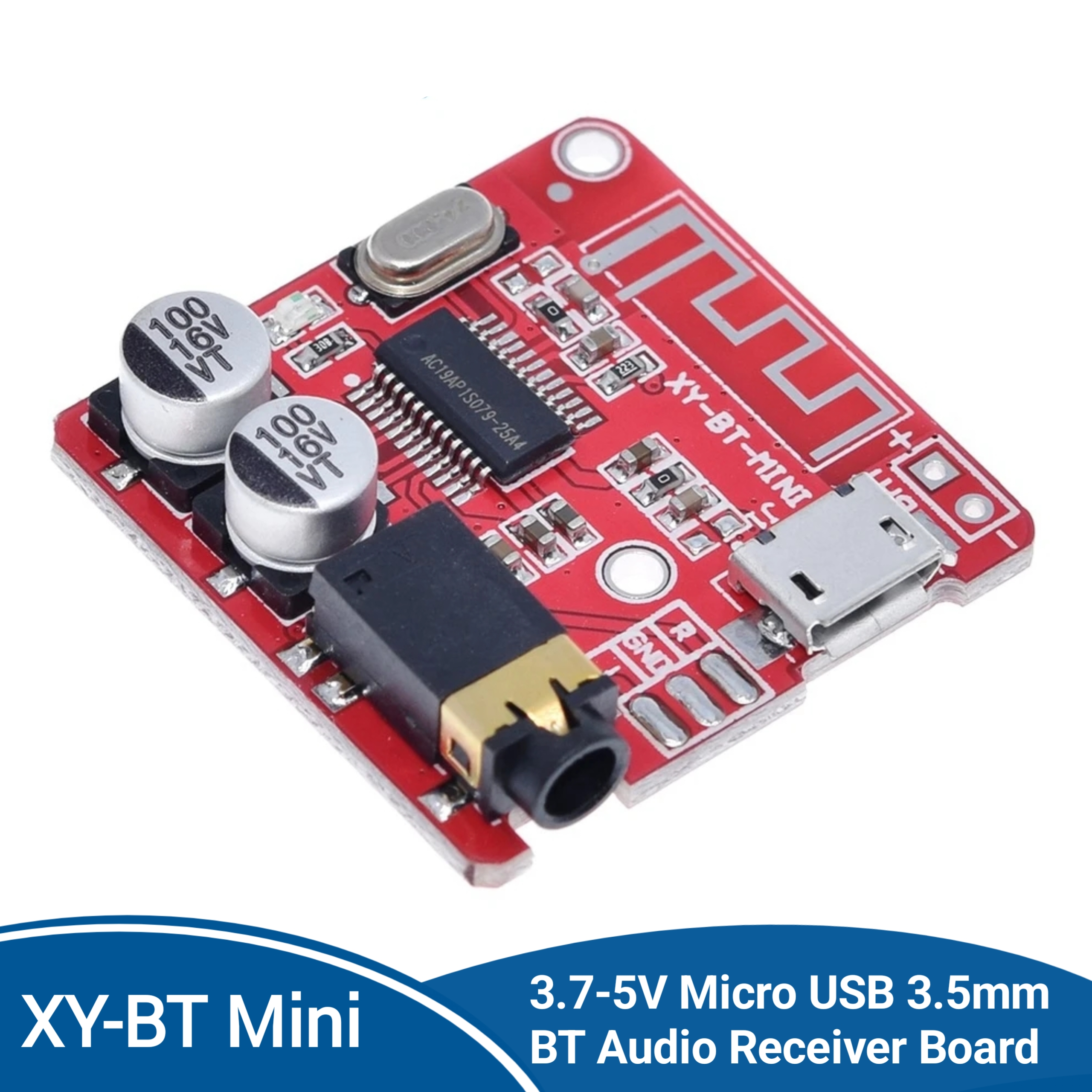 XY-BT-Mini Bluetooth Audio Receiver Board 3.7-5V Bluetooth 5.0 MP3 ...