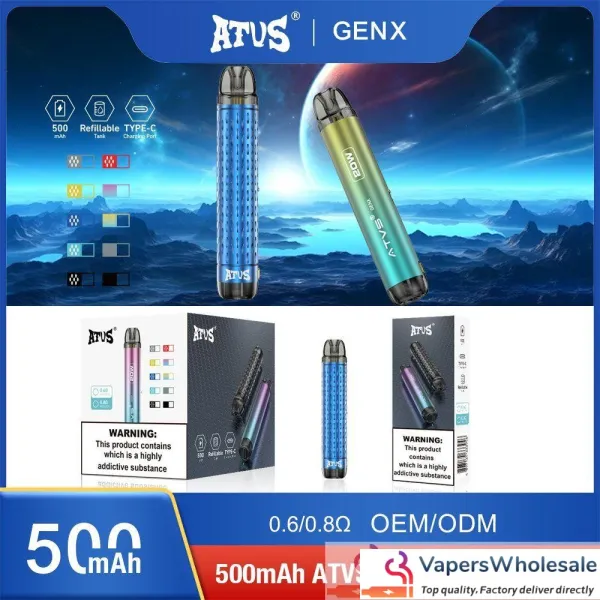 Atvs Genx 2ml Pod System Vape Device 500mAh Battery