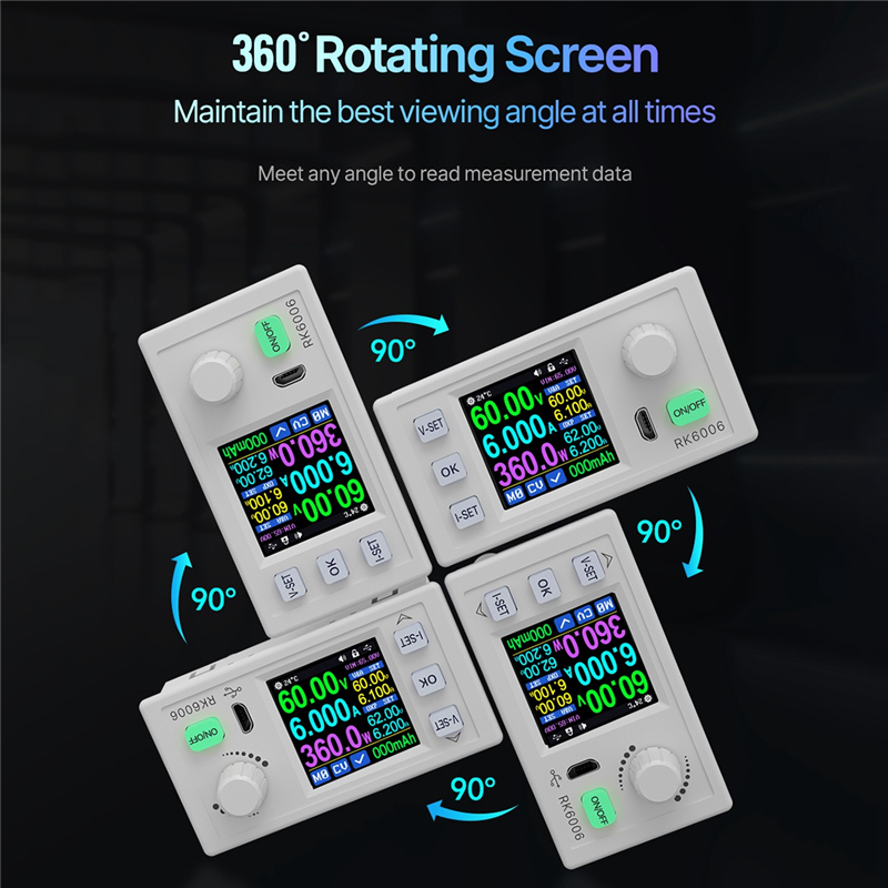 RK6006-BT Digital Control Power Supply Buck Converter 6A 4 Digit COMM ...