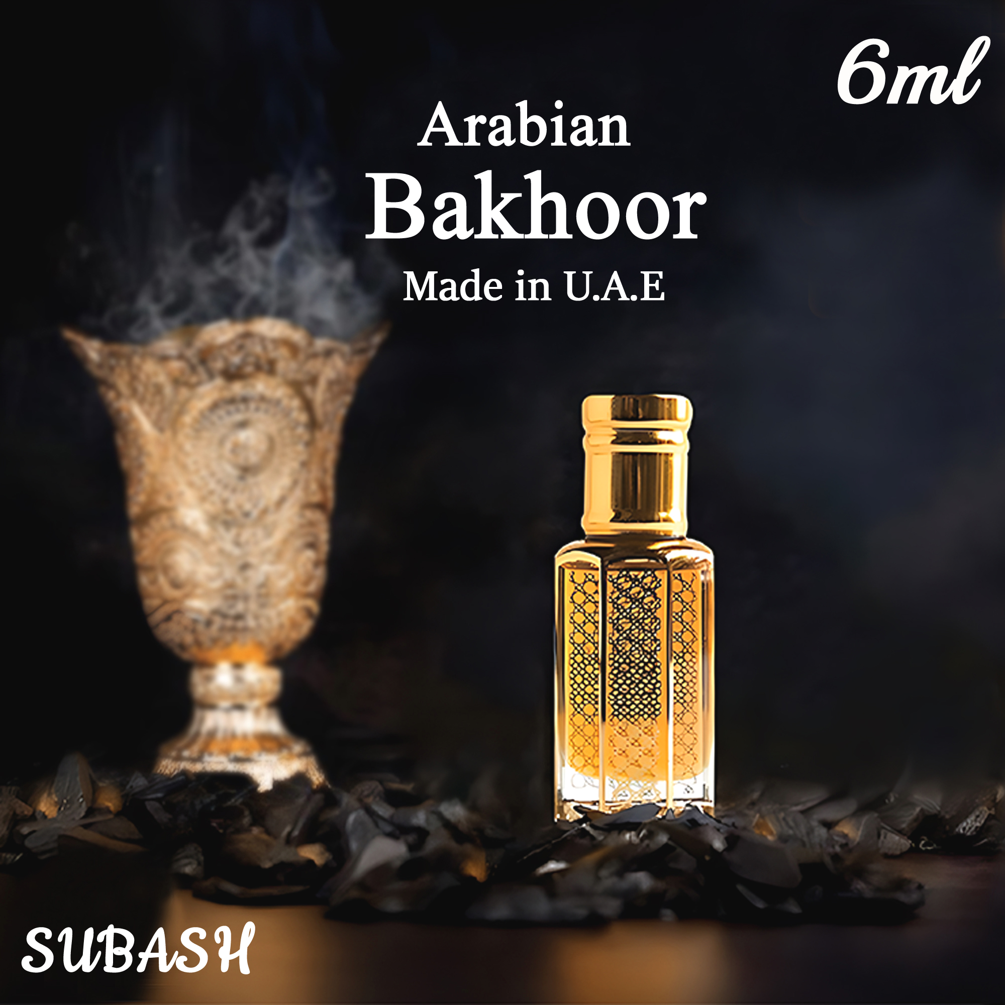 Arabian Bakhoor -Premium Arabian Attar For Men - Made In Dubai -3ML ...