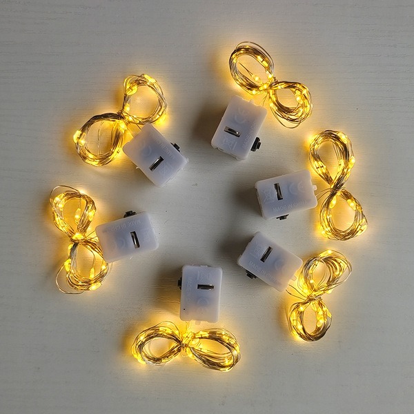 led copper wire string light button flashing light 2 meters 20 lights