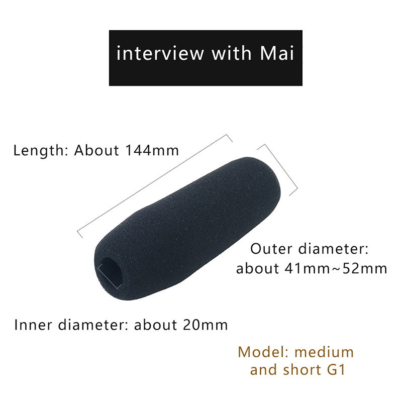 Professional Long Interview Microphone Thick Windscreen Soft Foam Cover ...