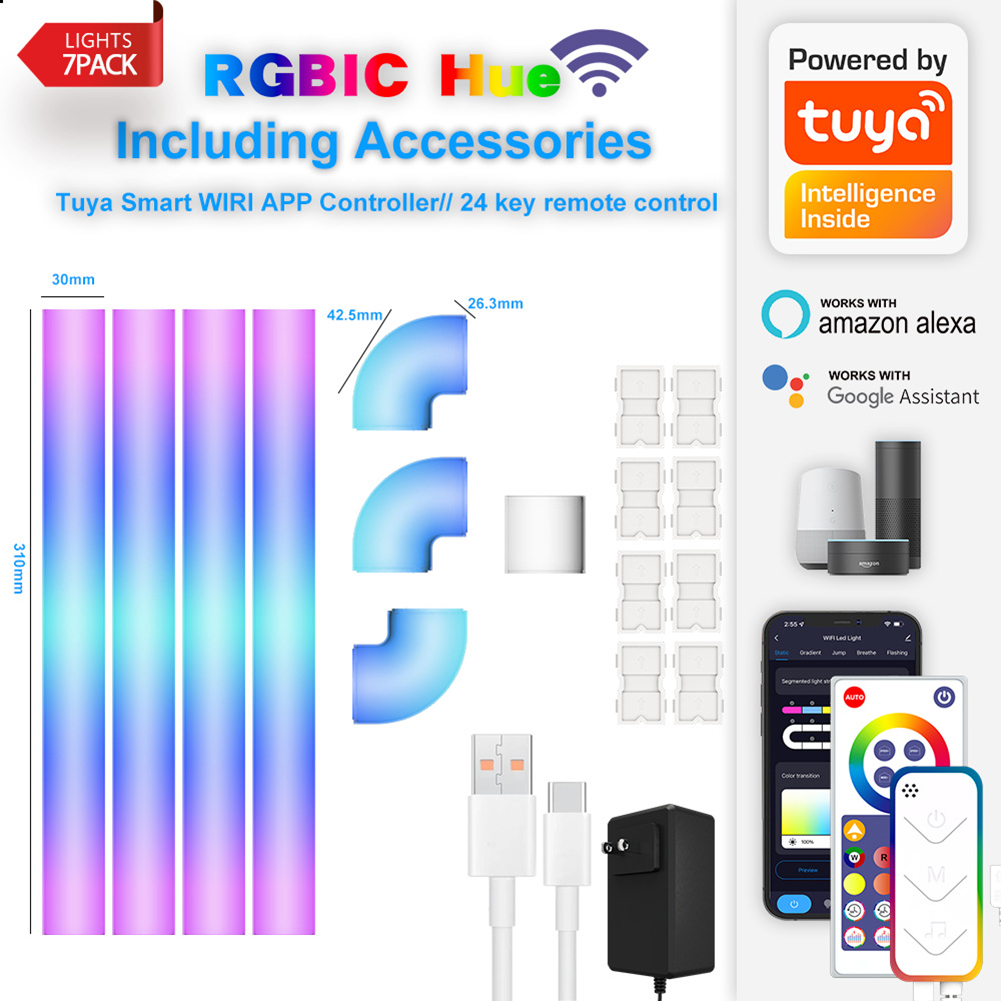 GC Glide RGBIC LED Wall Lights Music Wall Lights Strip Lamp Dynamic ...