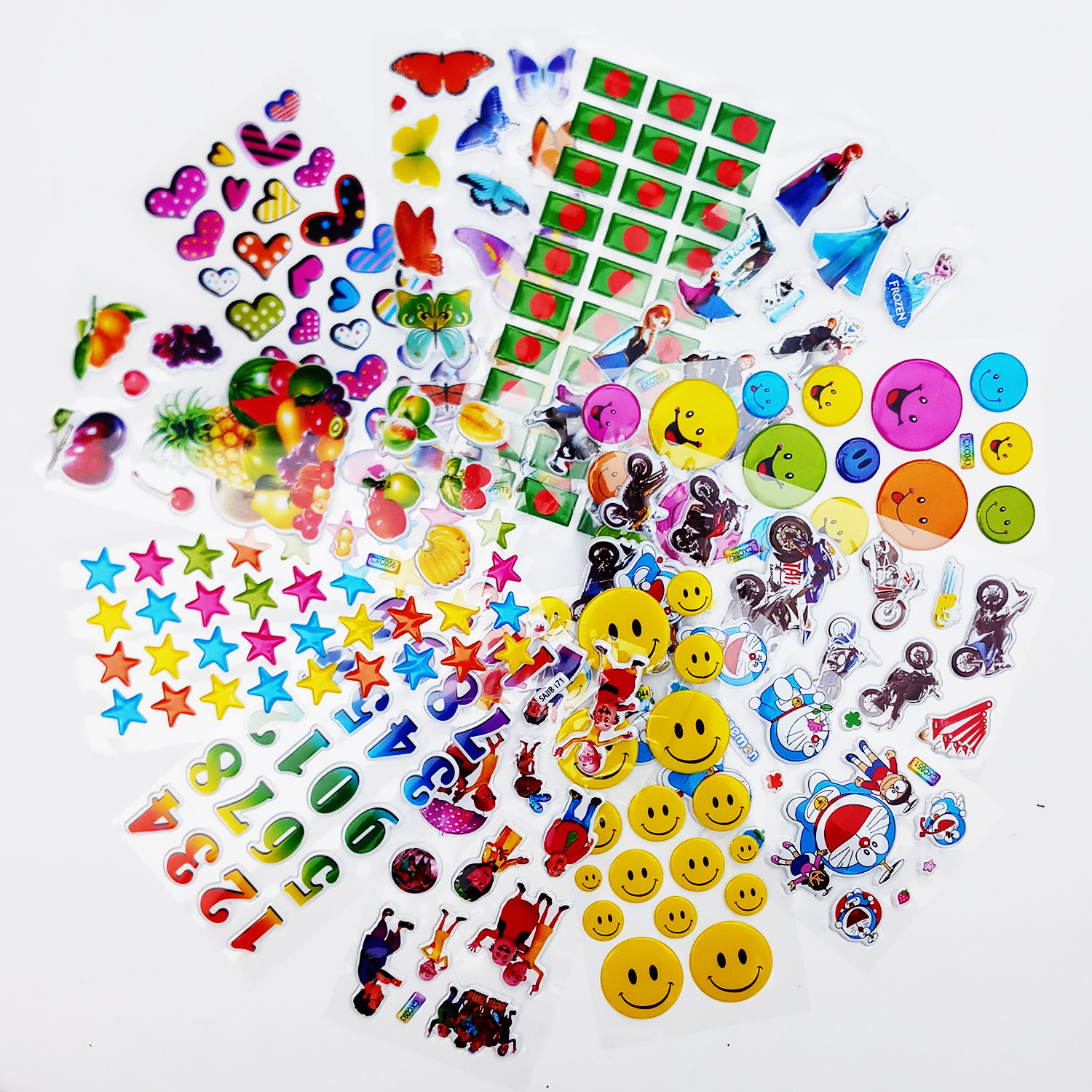 Sticker for kids-10 pata/3D Cartoon Anime Princess Sticker for Kids ...