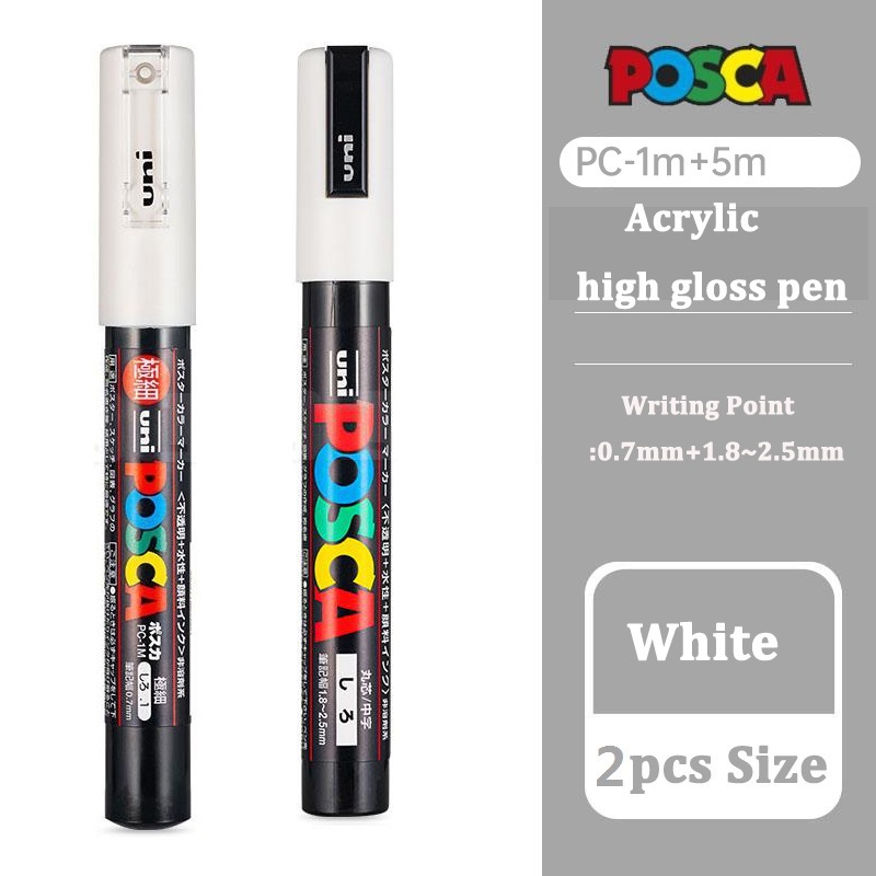 Uni White Posca Marker Pen Art Supplies Acrylic Waterproof POP Poster ...