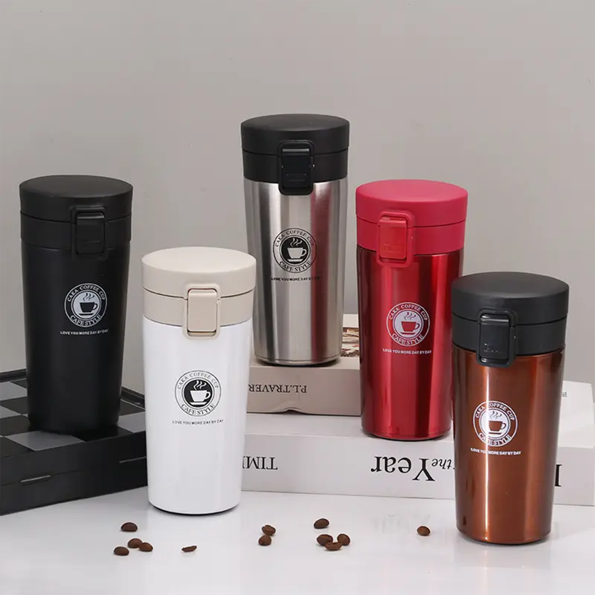 Coffee Mugs Insulated Water Bottle Tumbler Thermos Cup Vacuum Flask ...