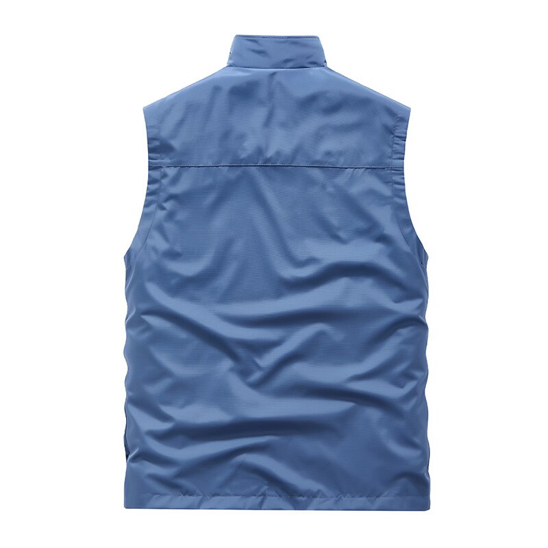 Men's Double-Side Wear Jacket Sleeveless Zipper Vest Autumn Winter Warm ...
