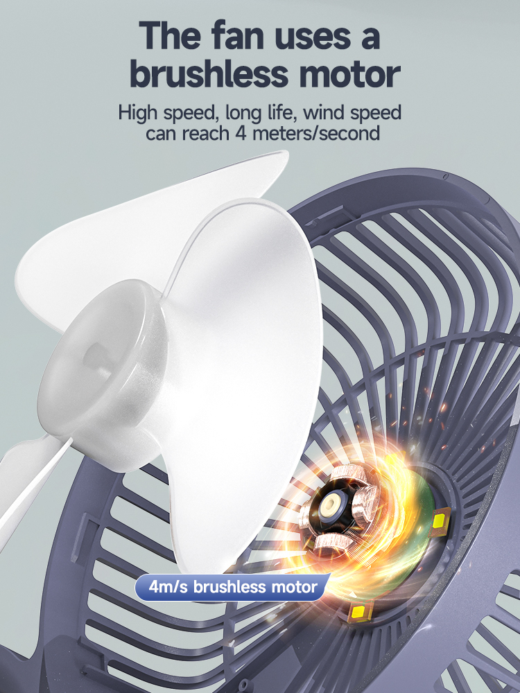 DP Automatic Rotating Mini Table Desk Fan With LED Light – DP-7637 ...