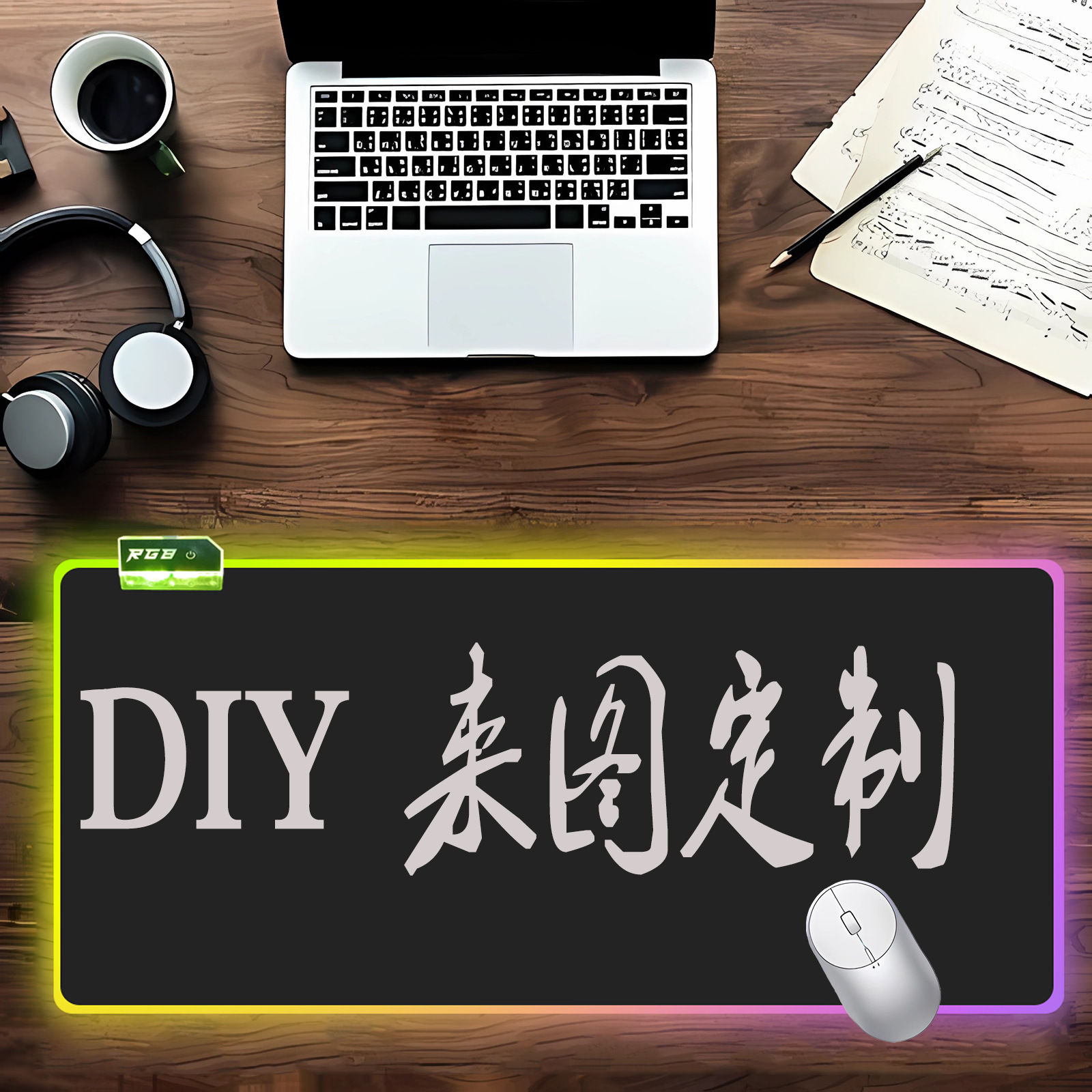 Extra Large Dirty-Resistant RGB Mouse Pad Man LED Luminous Manchester ...