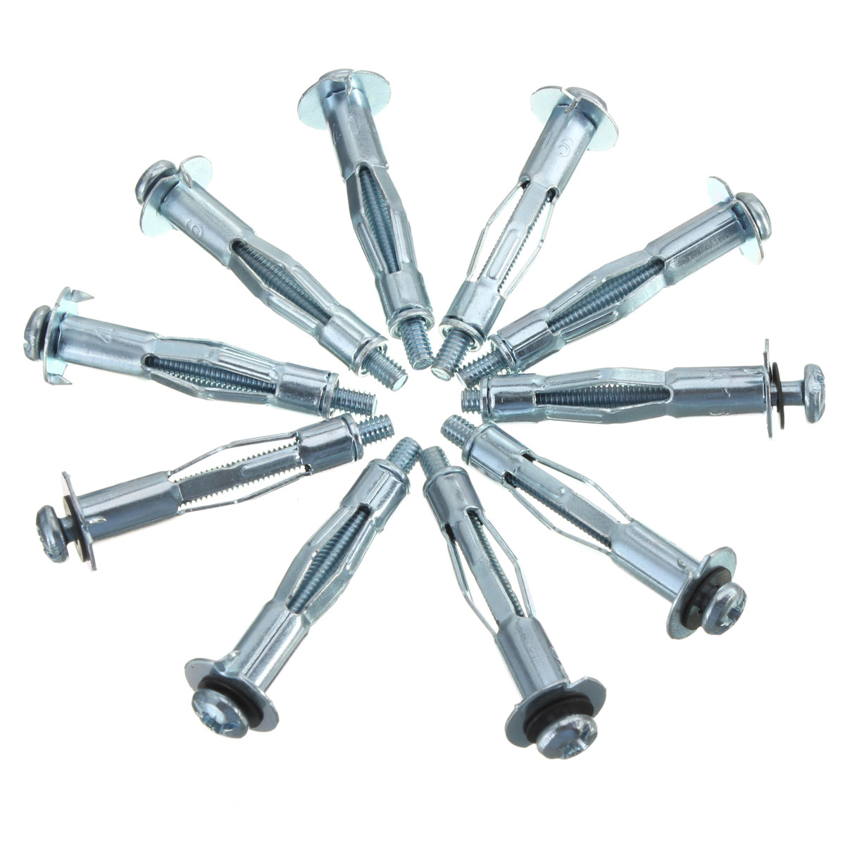 10x M4 Plasterboard Drywall Cavity Wall Anchors Brolly Screw Plug ...