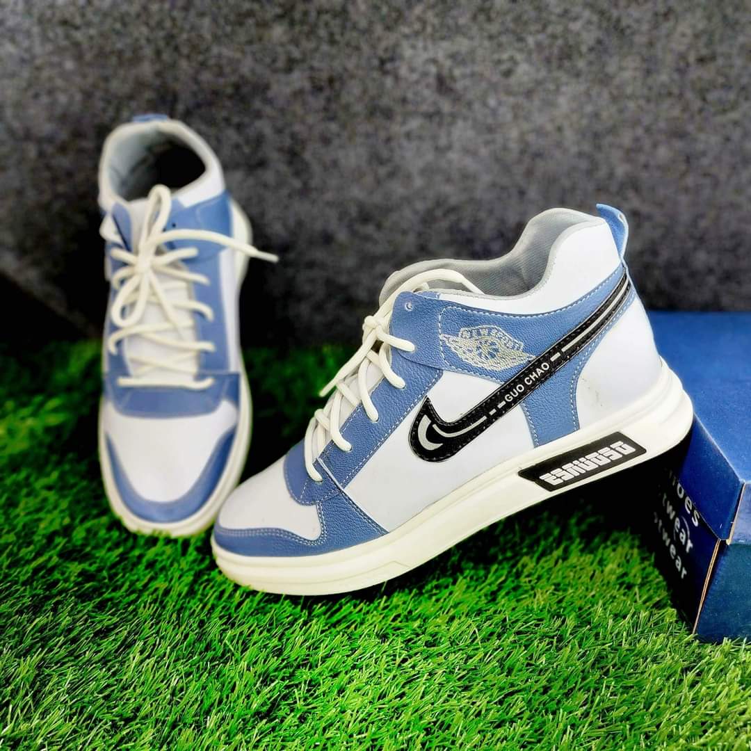 Sneakers shoes for men casual high neck up light weight rubber sool ...
