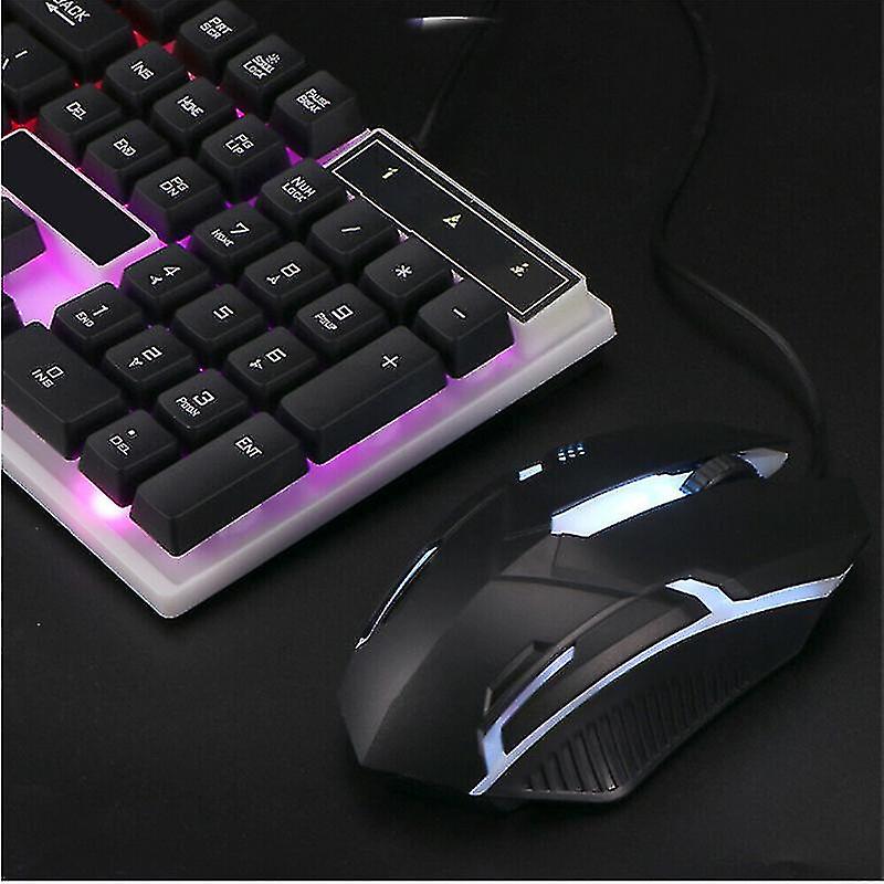 Wired LED Keyboard and Mouse Gaming Combo Set Mechanical Backlit Gaming ...
