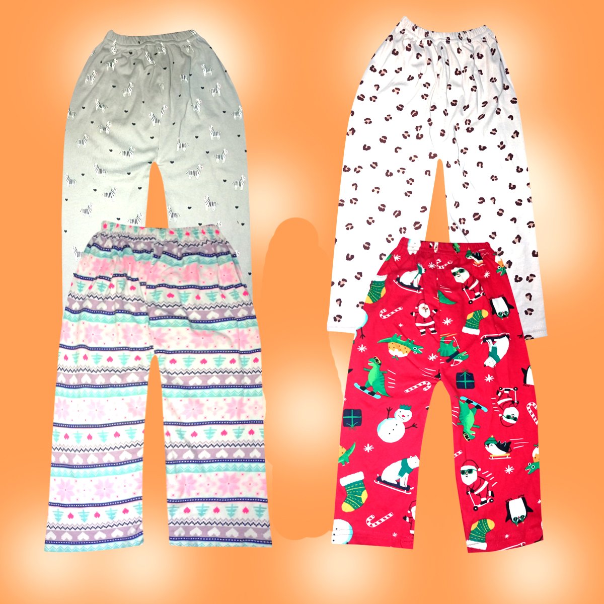 4 Pieces MultiColor Printed boy full pant for kids by any color | Daraz ...