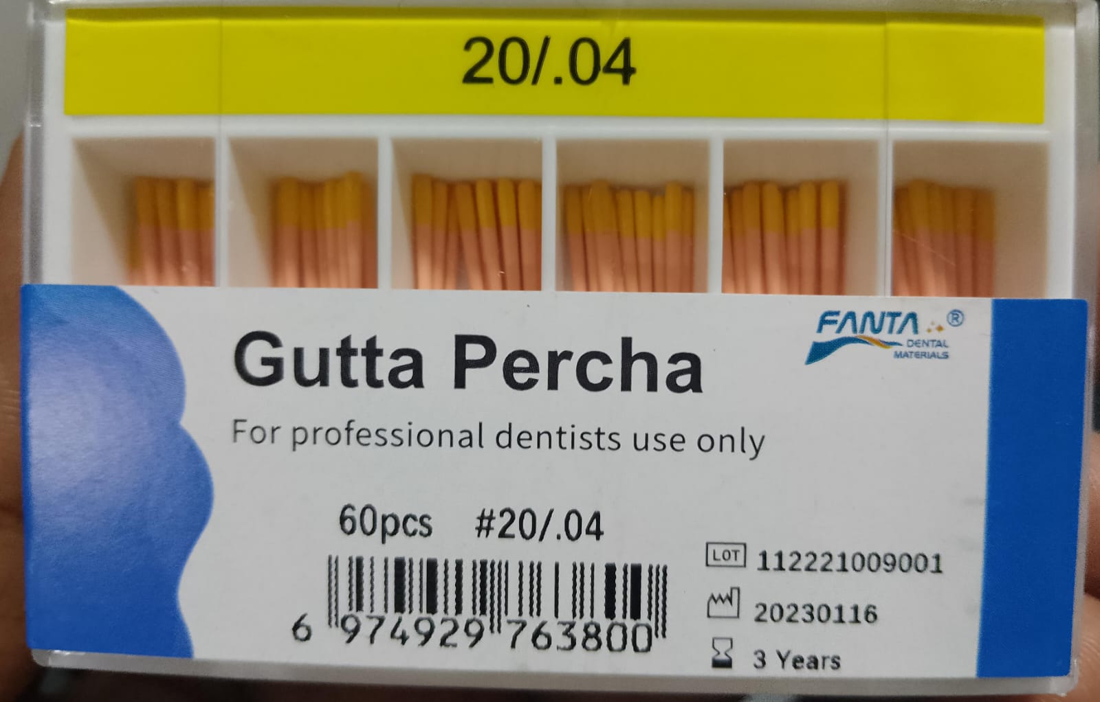 FANTA Gutta Percha Points ( Dental GP) Cones for Obturating Root Canals ...