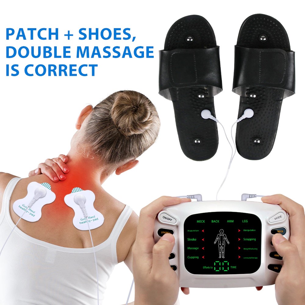 Electric Pulse Physiotherapy Massager Tens EMS Muscle Stimulator ...