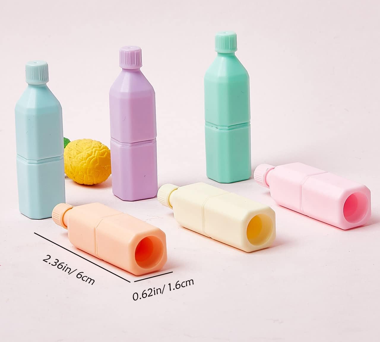 Mini bottle Shape Planet Colorful Highlighter Markers, 6pcs/set ...