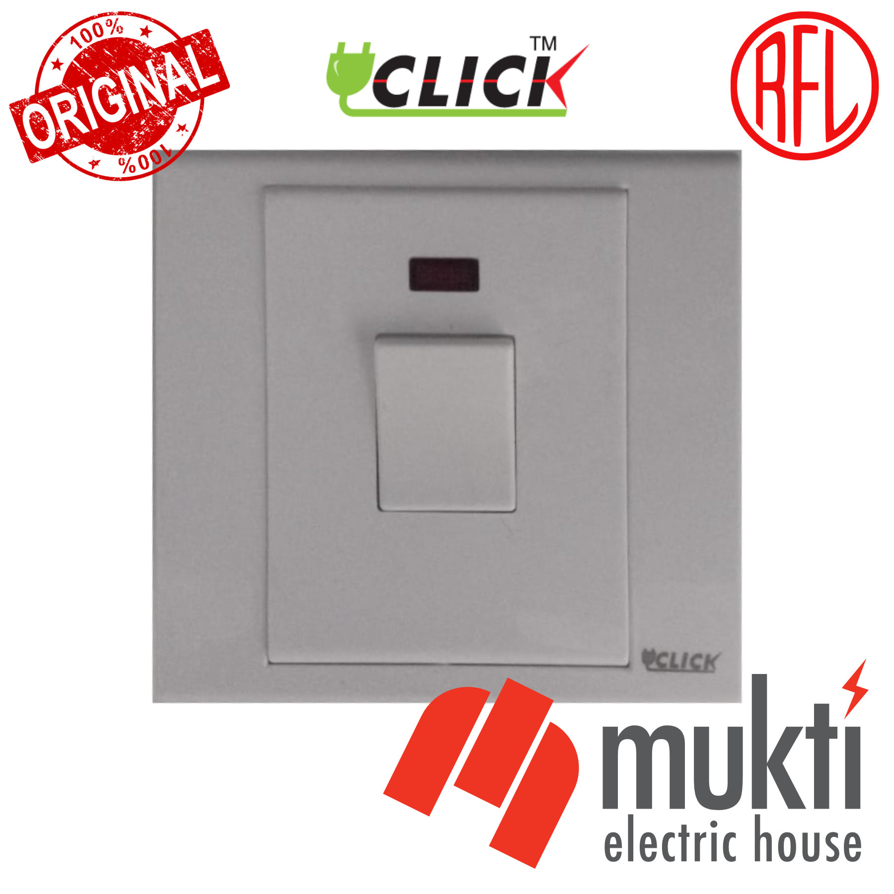CLICK Tulip Series 45A DP Geyser Switch with Indicator Socket ...
