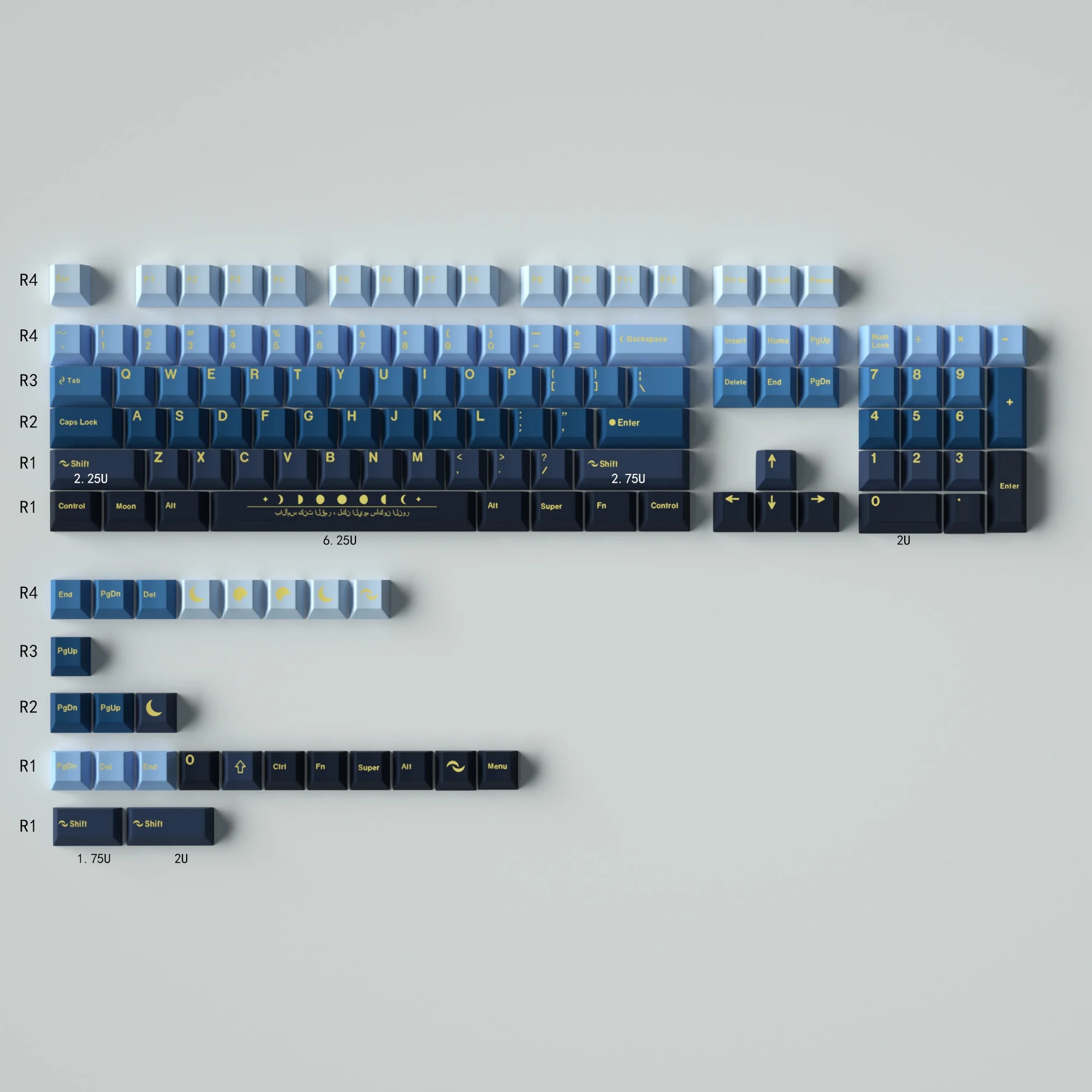 Large Set Moonrise Keycaps PBT cherry Profile Dye Sub Mechanical ...